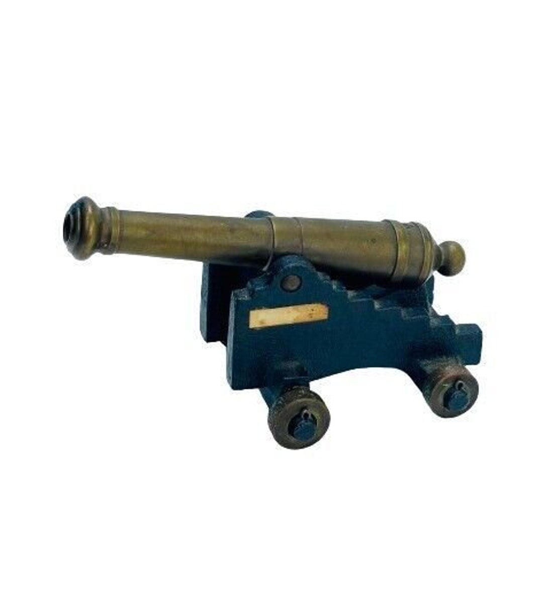 Vintage Cast Iron & Brass Miniature CANNON 6 Collectible Military ...