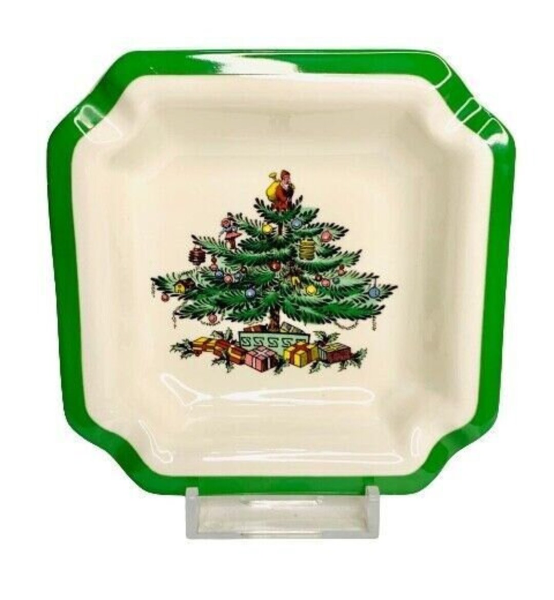 Vintage Spode Christmas Tree Ashtray Made in England 4.5 Porcelain ...