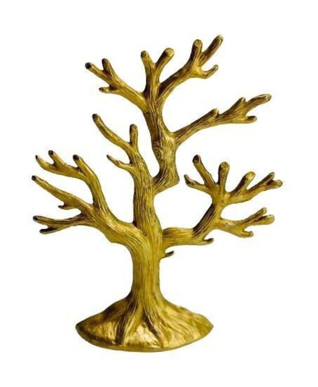 VINTAGE Jewelry Tree Stand Gold Tone Metal 6.5 Jewelry Charm Earring ...