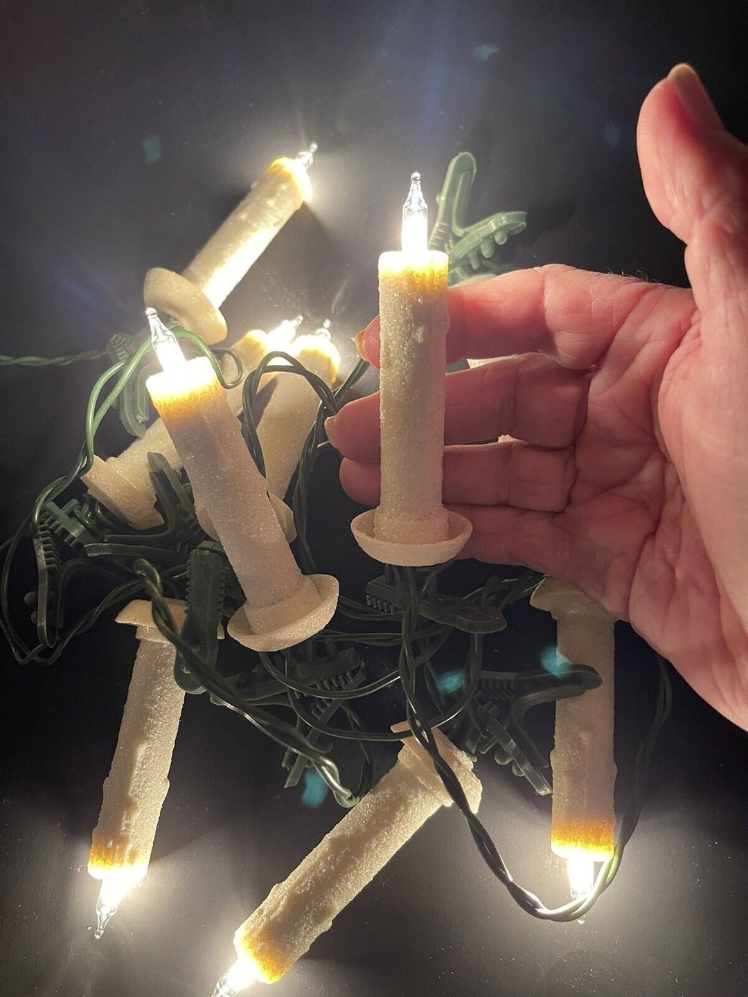 Vintage Christmas Tree Candle Lights Sears Roebuck Drip Taper Candle ...