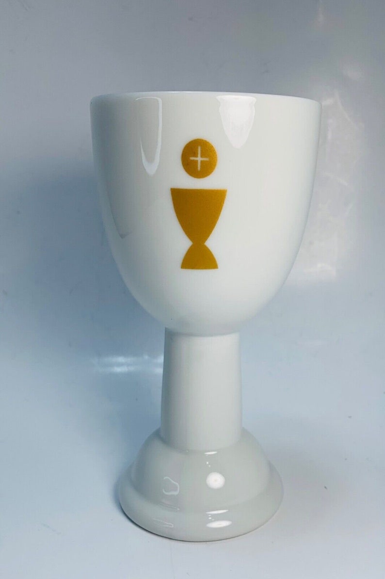 AUTOM Holy Communion Blessing Cup Chalice White Ceramic Eucharist ...