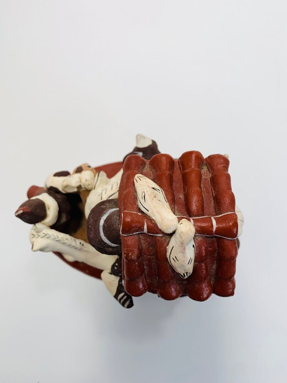 NOAH'S ARK Folk Art Clay Pottery Hand Made in Peru Terra Cotta Bible ...