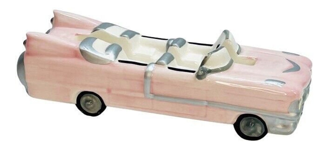 Vintage MARY KAY Pink CADILLAC Car Ceramic Business Card Holder Makeup ...