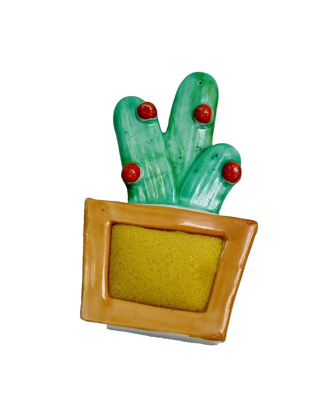 Vintage BECKHARD LINE Cactus Stamp Moistener 952 Germany Ceramic Potted ...