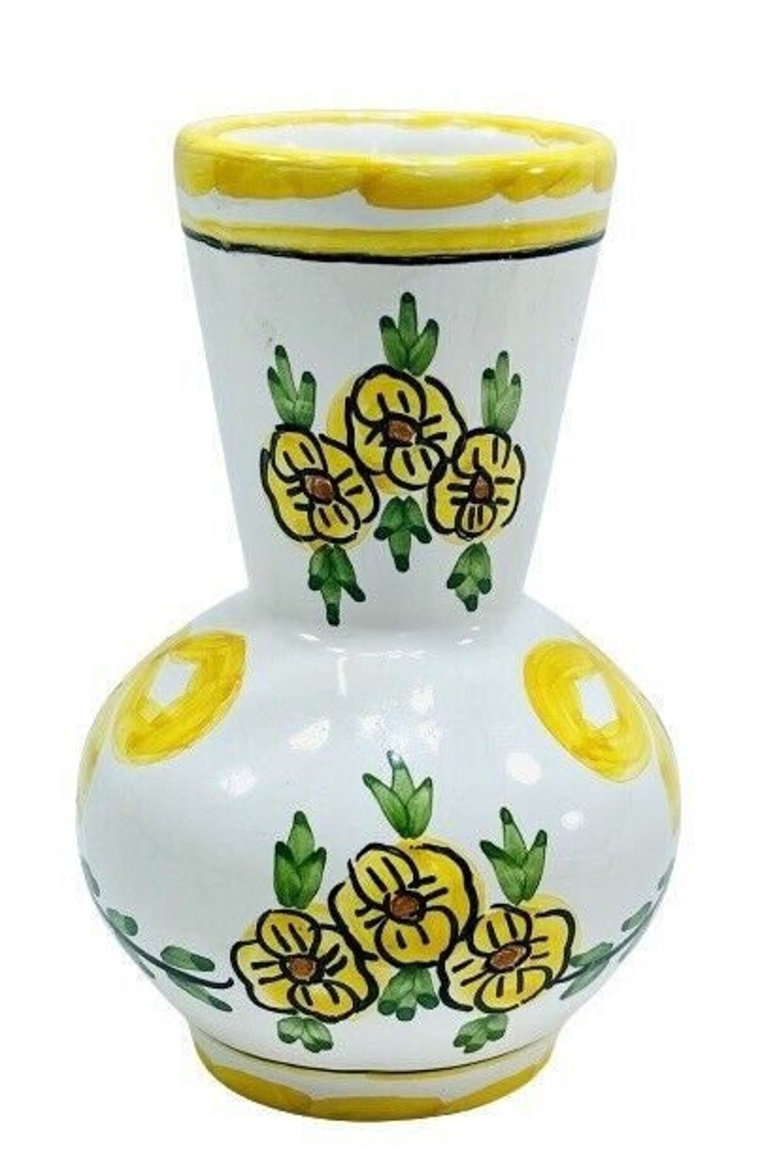 VINTAGE Casafina FMF Malveira Portugal Pottery Bud Vase Hand Painted ...