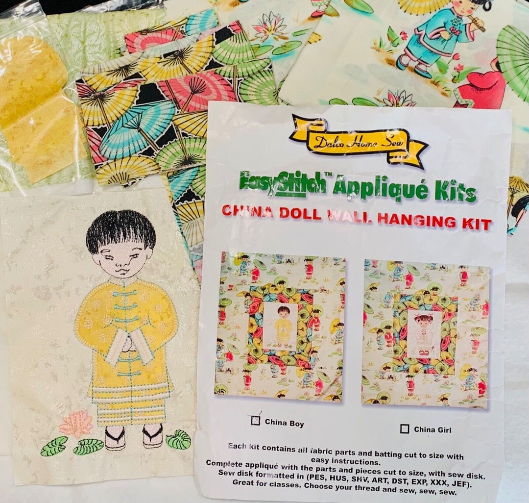 Easystitch Applique Kit China Doll Wall Hanging Quilt Asian Boy Dalco ...