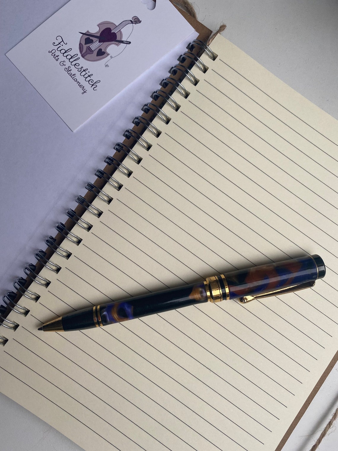 Fiddlestitch A5 Treble Clef Embroidered Notebook Journal | Etsy UK