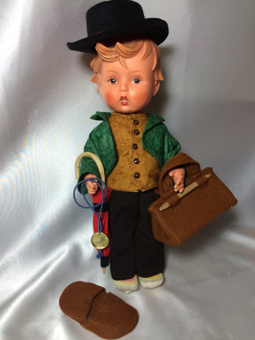 M I Hummel Vinyl Doll, Merry Wanderer; Series 1700 Hummel Doll, M.I ...