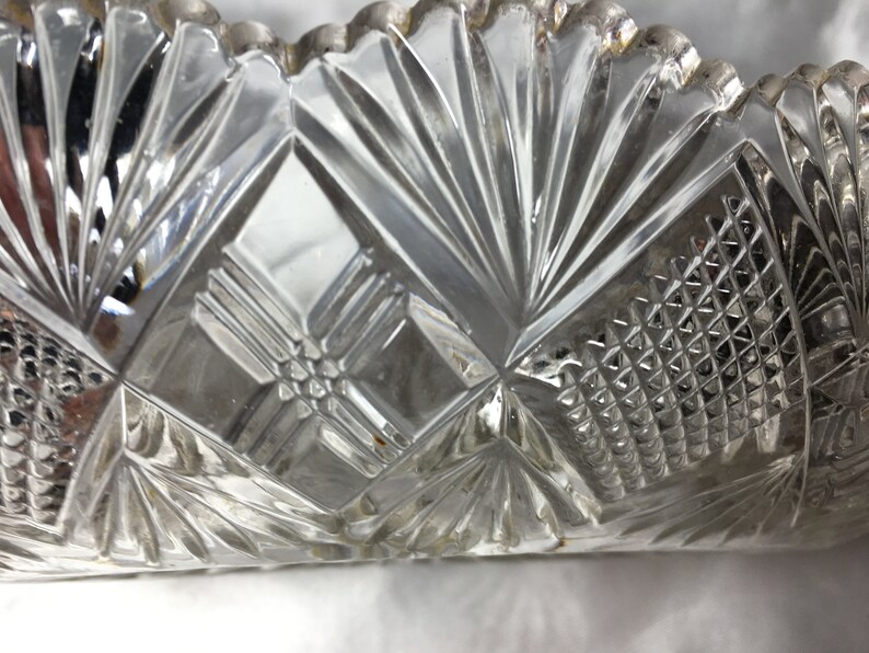 Quartered Block Duncan Miller EAPG 1894 Paneled Diamond Oval Dish - Etsy