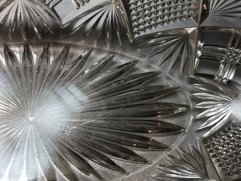 Quartered Block Duncan Miller EAPG 1894 Paneled Diamond Round Dish ...