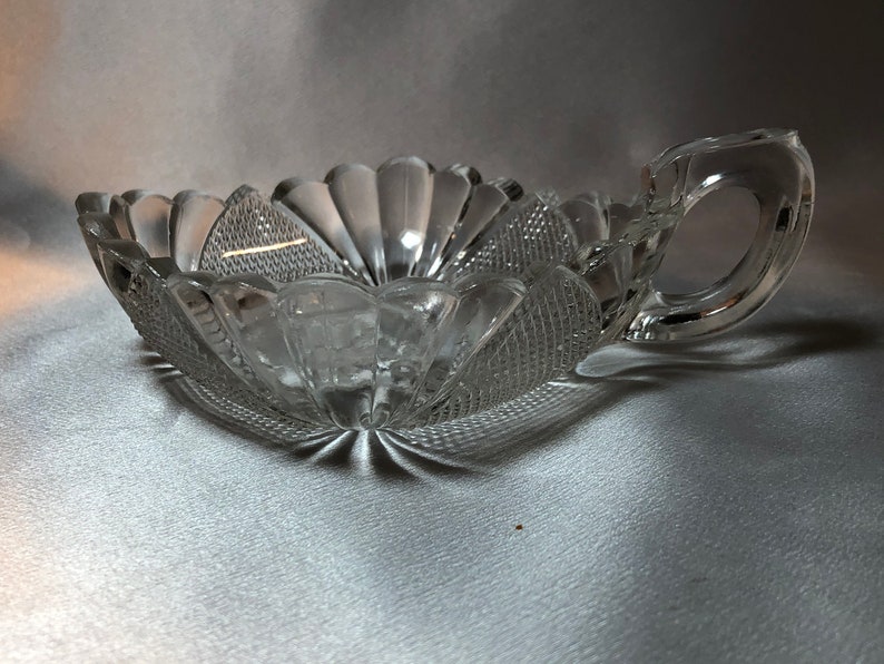 Square Clear Glass Candy Dish With Finger Loop Handle - Etsy