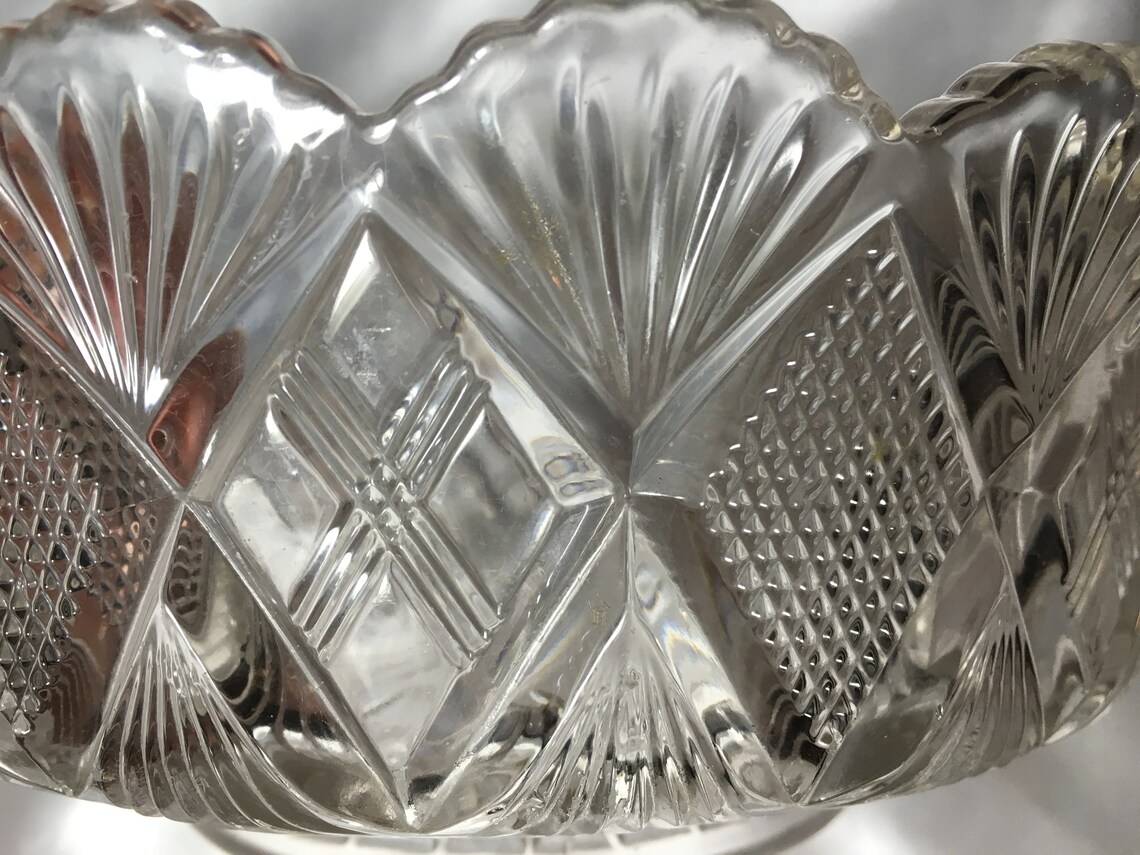 Quartered Block Duncan Miller EAPG 1894 Paneled Diamond Round Dish ...