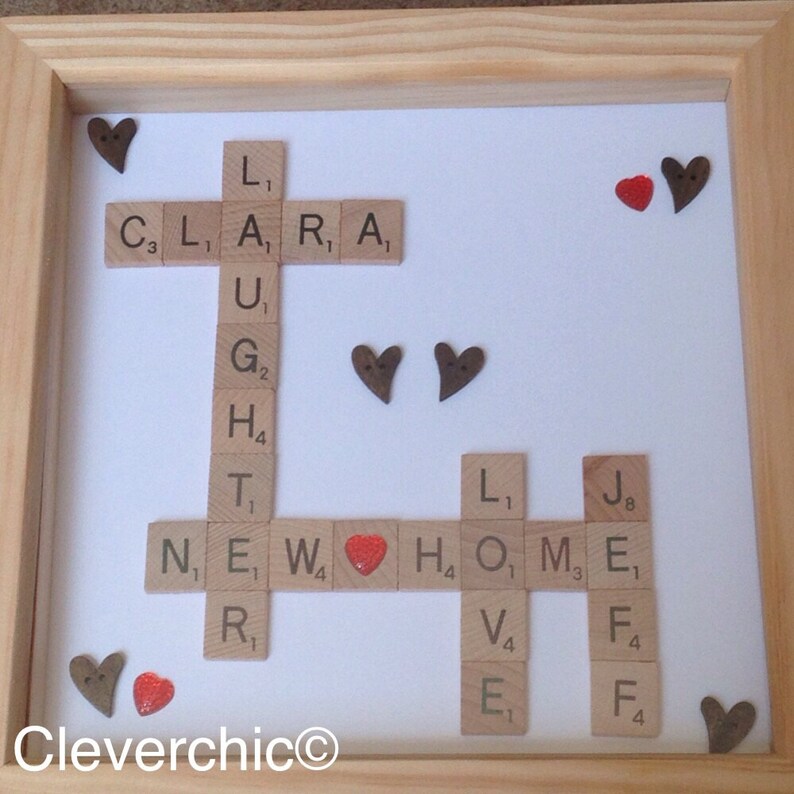 Scrabble Frame Scrabble Art Family Names Wall Art | Etsy