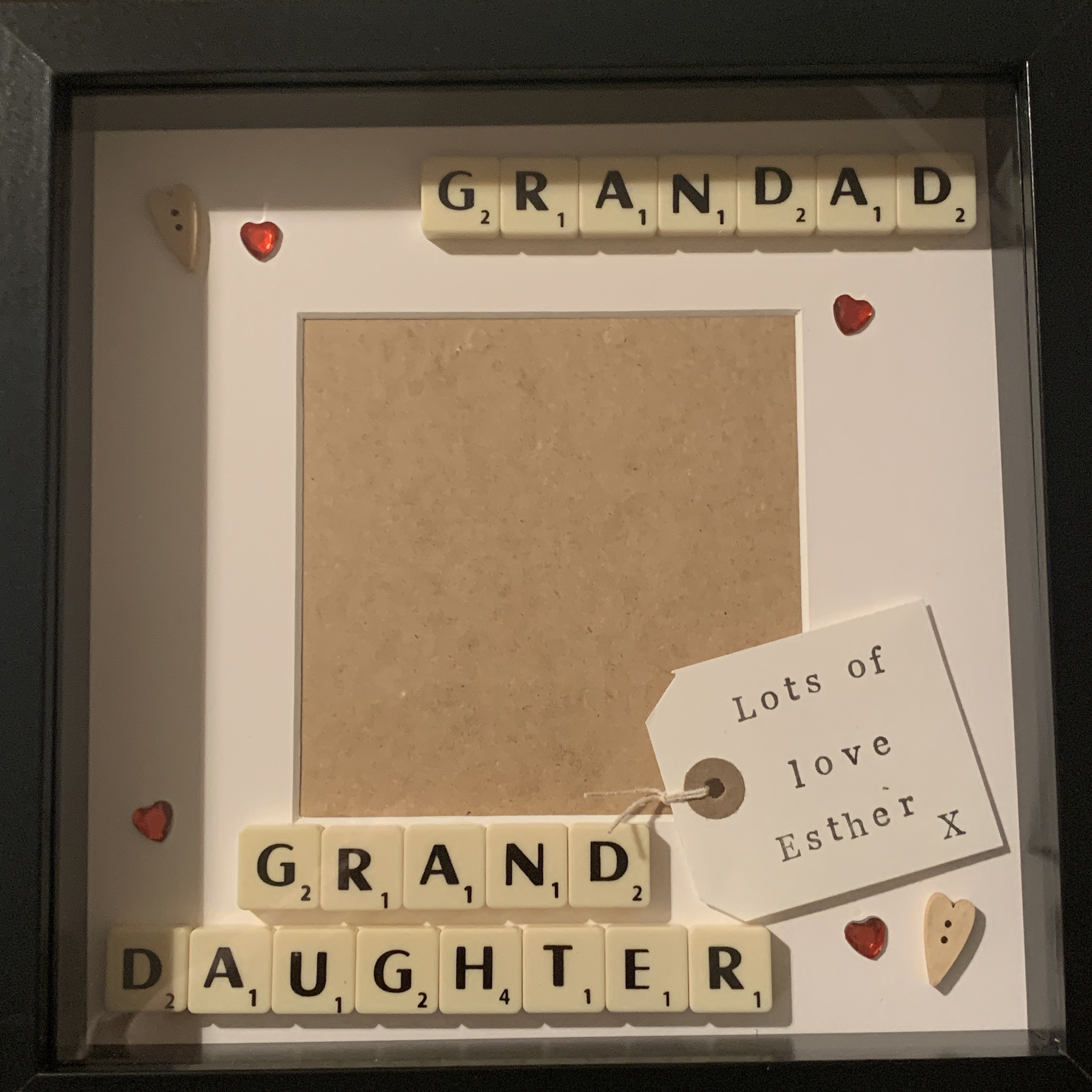 Personalised Granddad Granddaughter Scrabble Frame, Photo Gift - Etsy