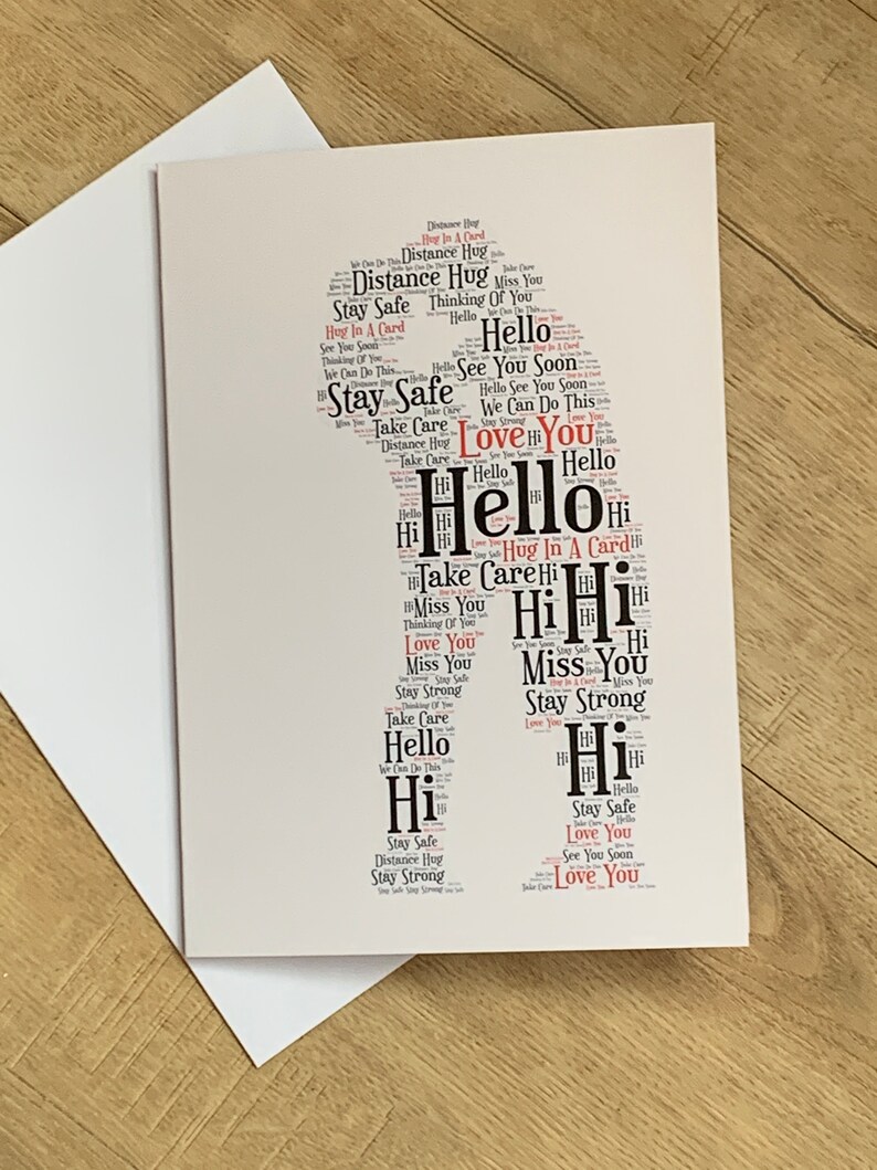 Happy Post Hug in a Card Distance Hug Loved One Card Best | Etsy UK