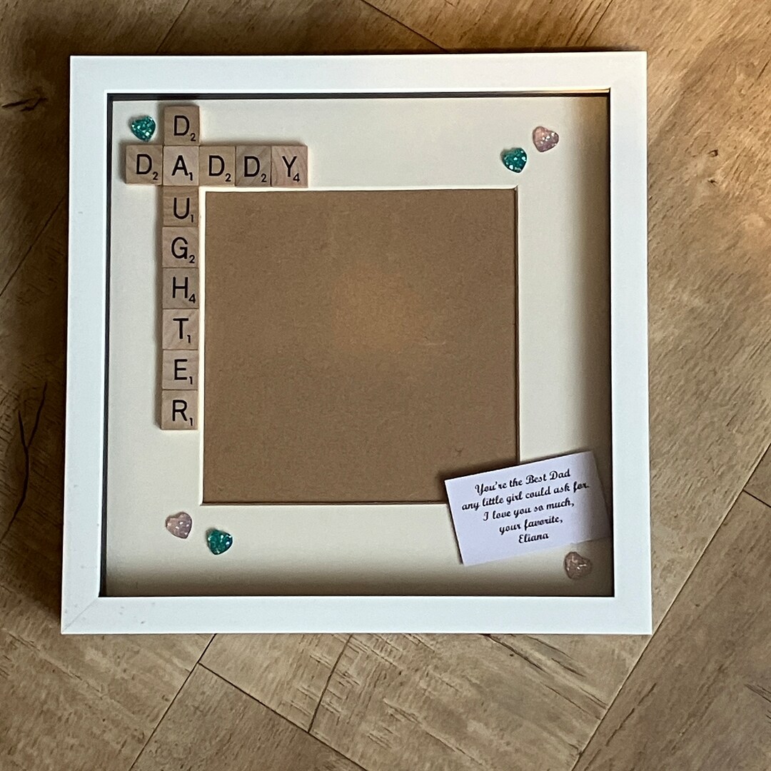 Daddy Daughter Frame, Personalised Scrabble Frame, Scrabble Art Frame ...