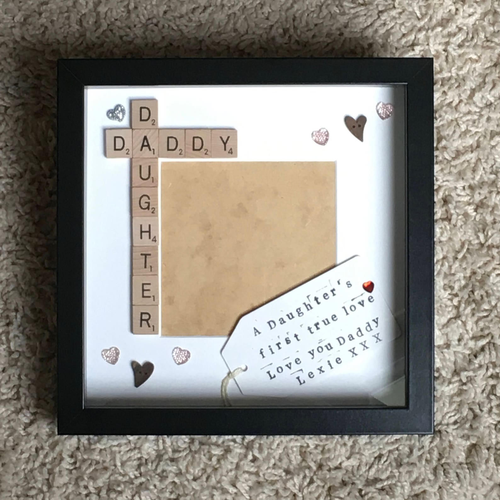 Daddy Daughter Frame Personalised Scrabble Frame Scrabble - Etsy