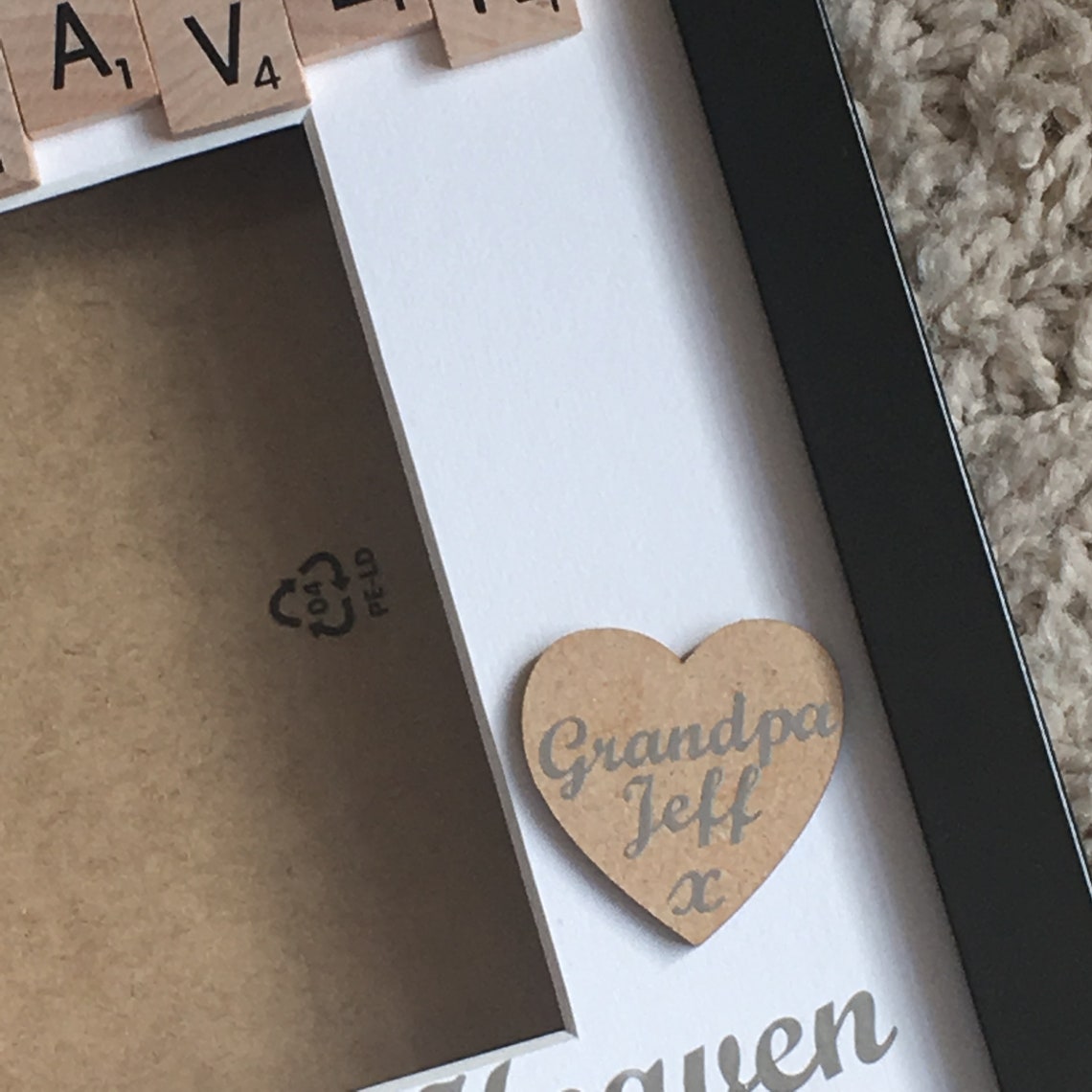 Memory Frame Memorial Frame Scrabble Art Frame Scrabble | Etsy