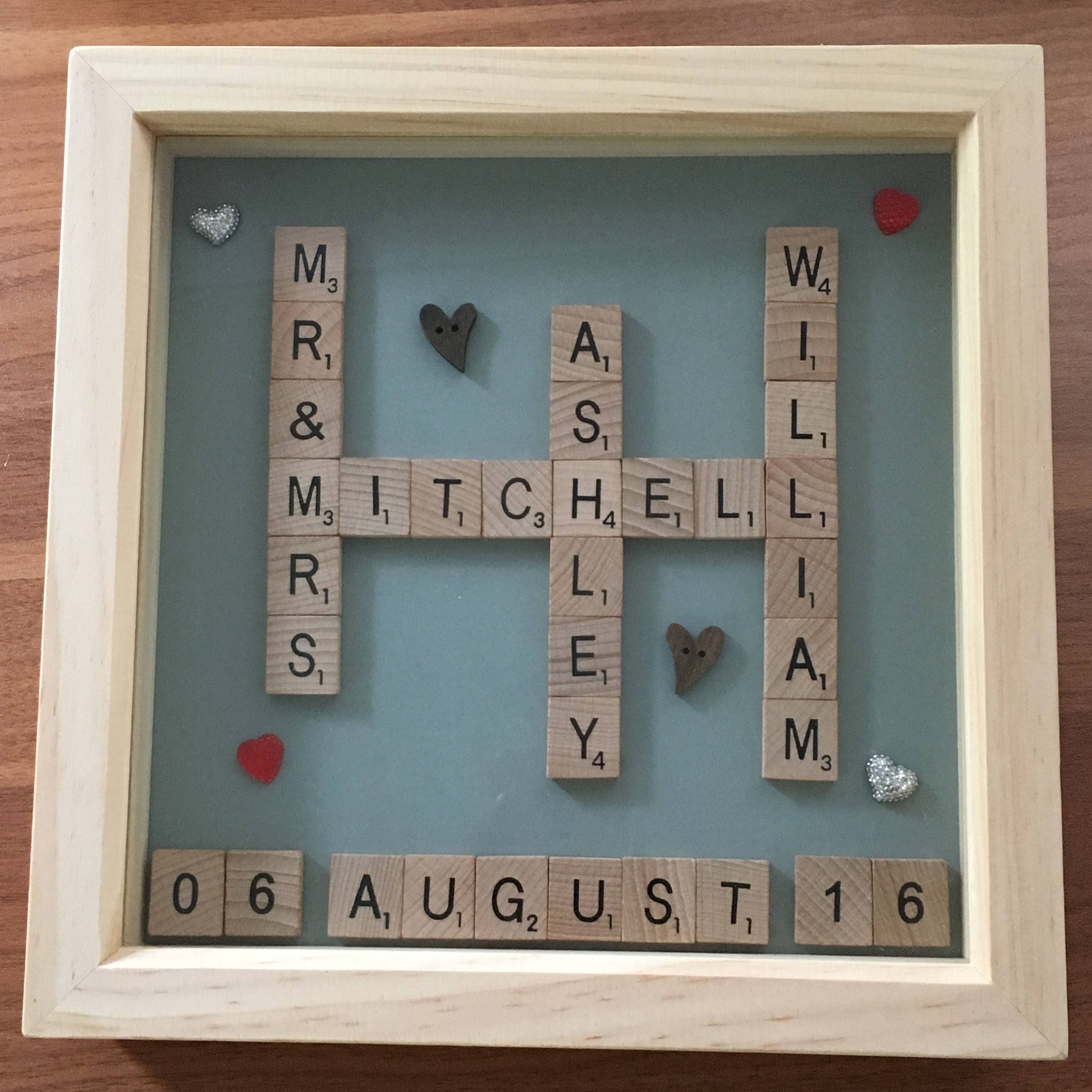 Scrabble Frame Scrabble Art Family Names Wall Art | Etsy