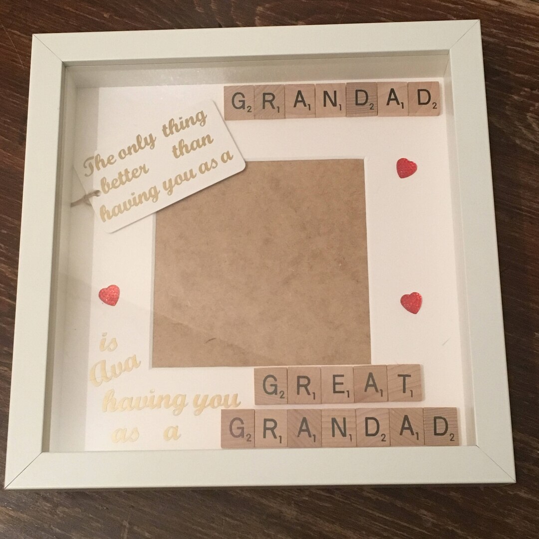 Grandad Great Grandad Scrabble Art Photo Frame, the Only Thing Better ...