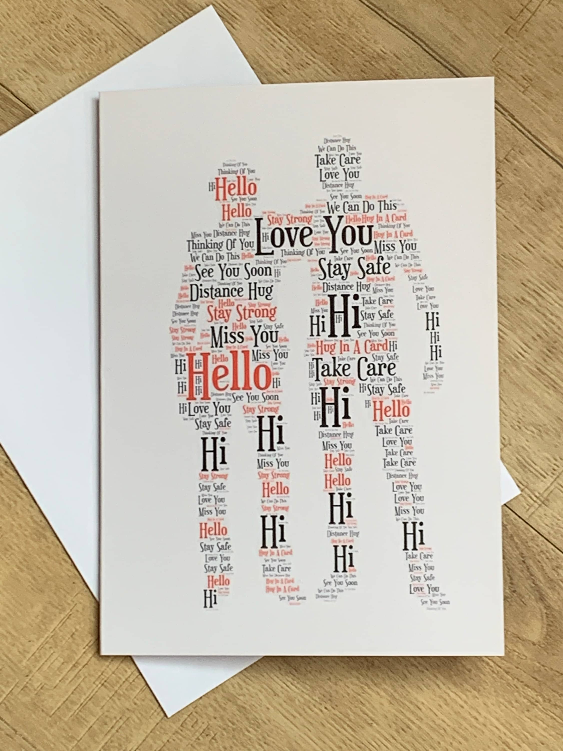 Happy Post Hug in a Card Distance Hug Loved One Card Best | Etsy UK
