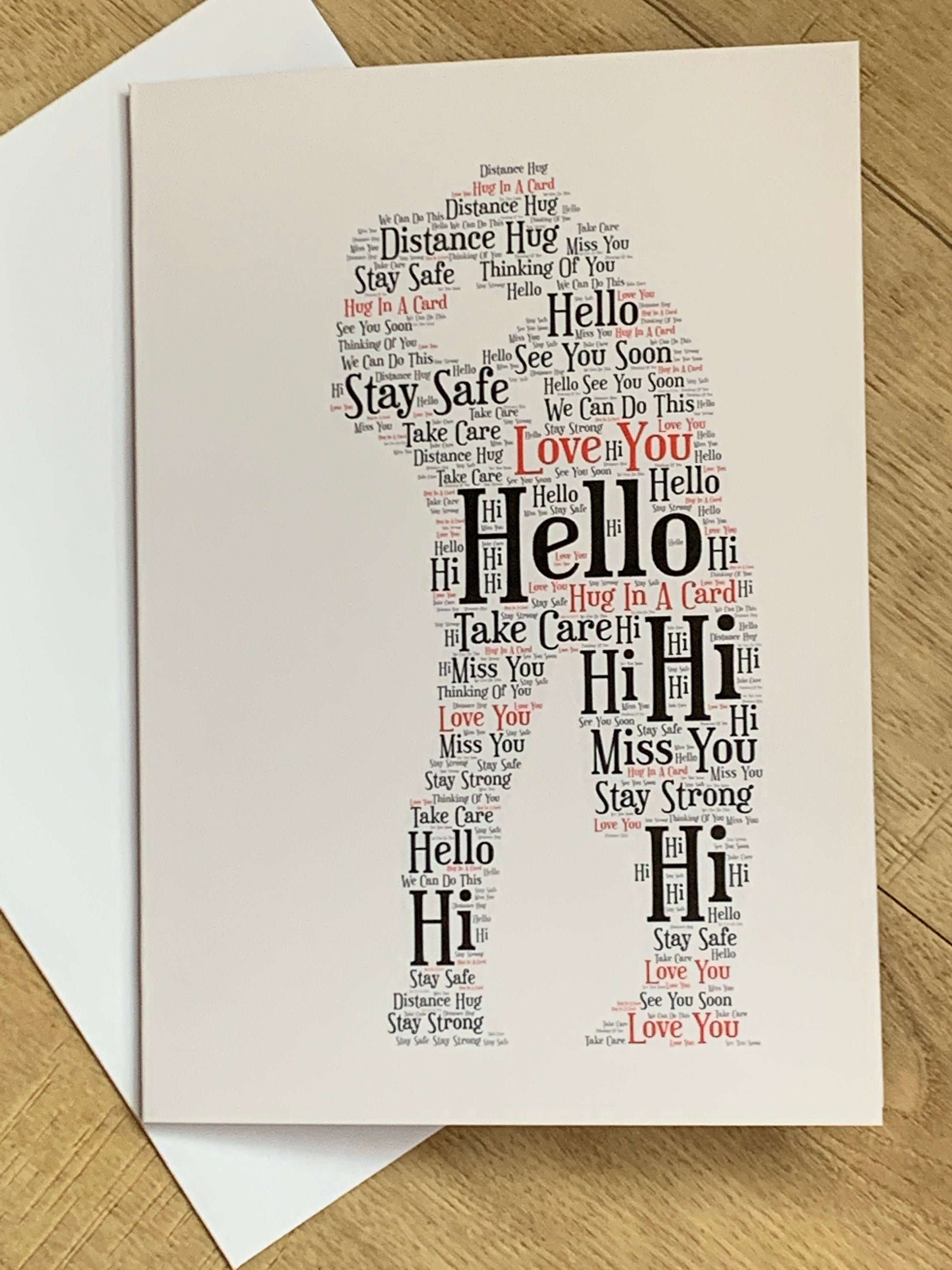 Happy Post Hug in a Card Distance Hug Loved One Card Best | Etsy UK