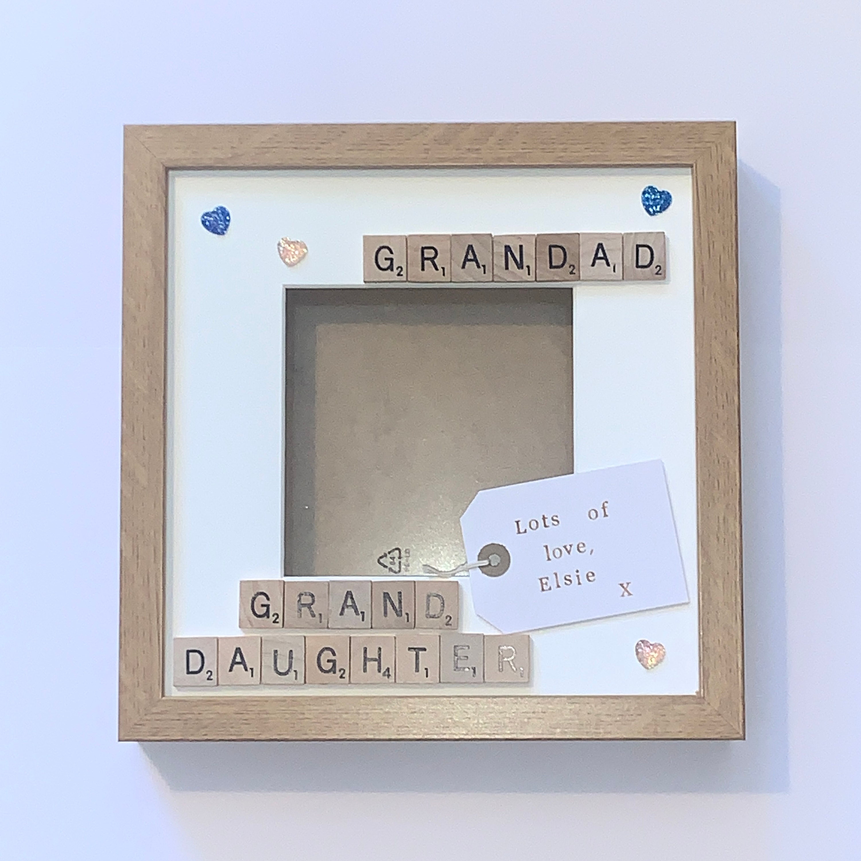 Personalised Granddad Granddaughter Scrabble Frame, Photo Gift - Etsy