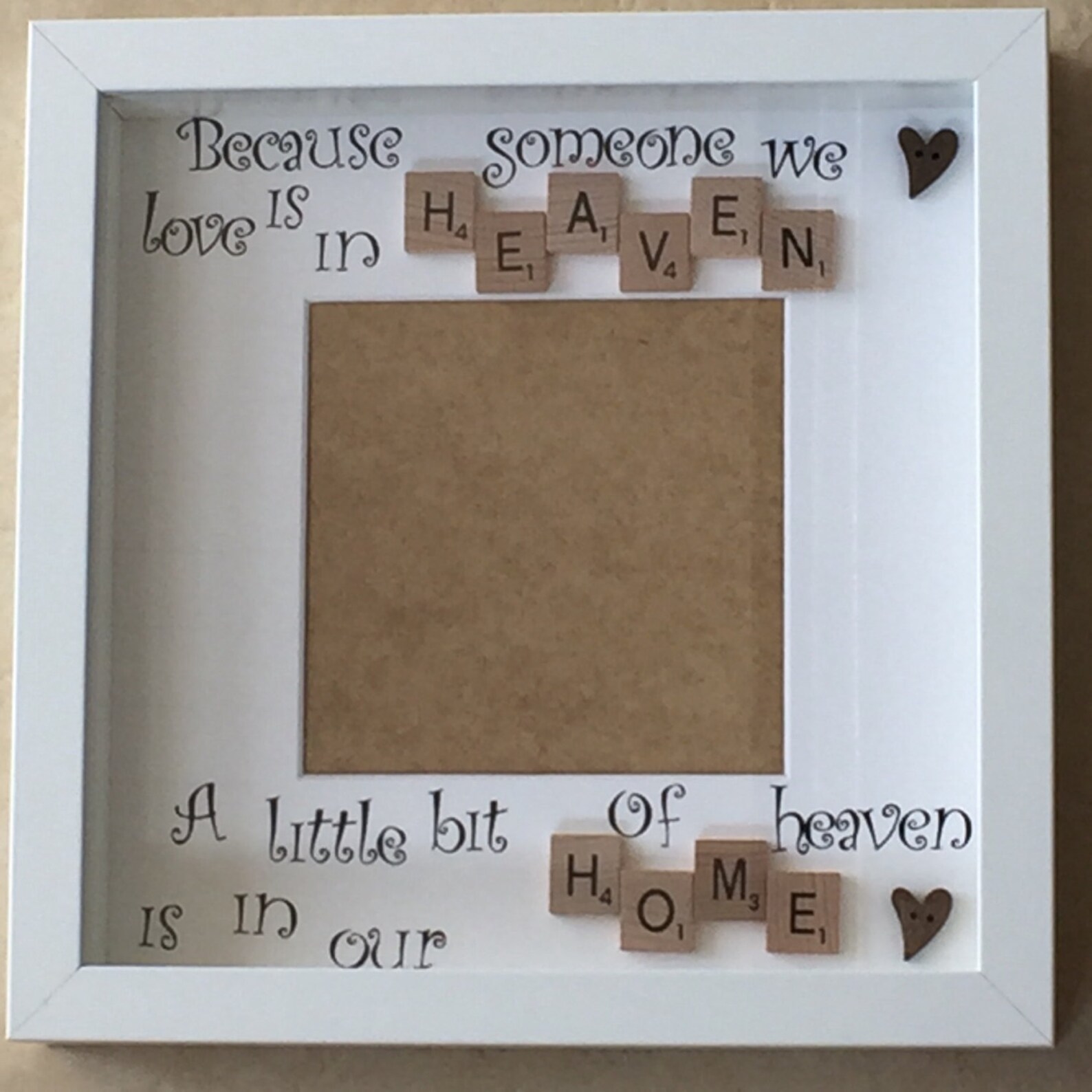 Memory Frame Memorial Frame Scrabble Art Frame Scrabble - Etsy UK