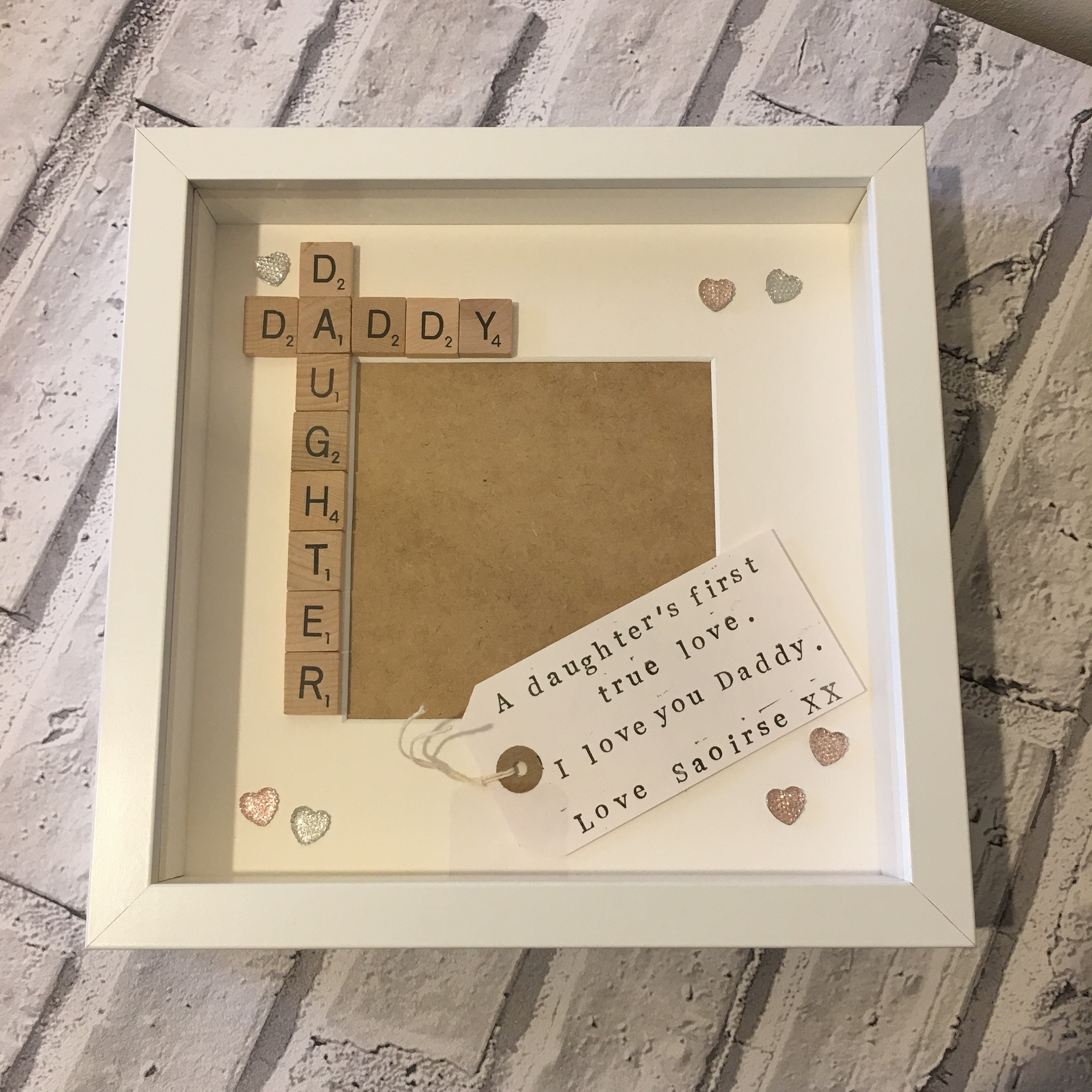 Daddy Daughter Frame Personalised Scrabble Frame Scrabble - Etsy UK