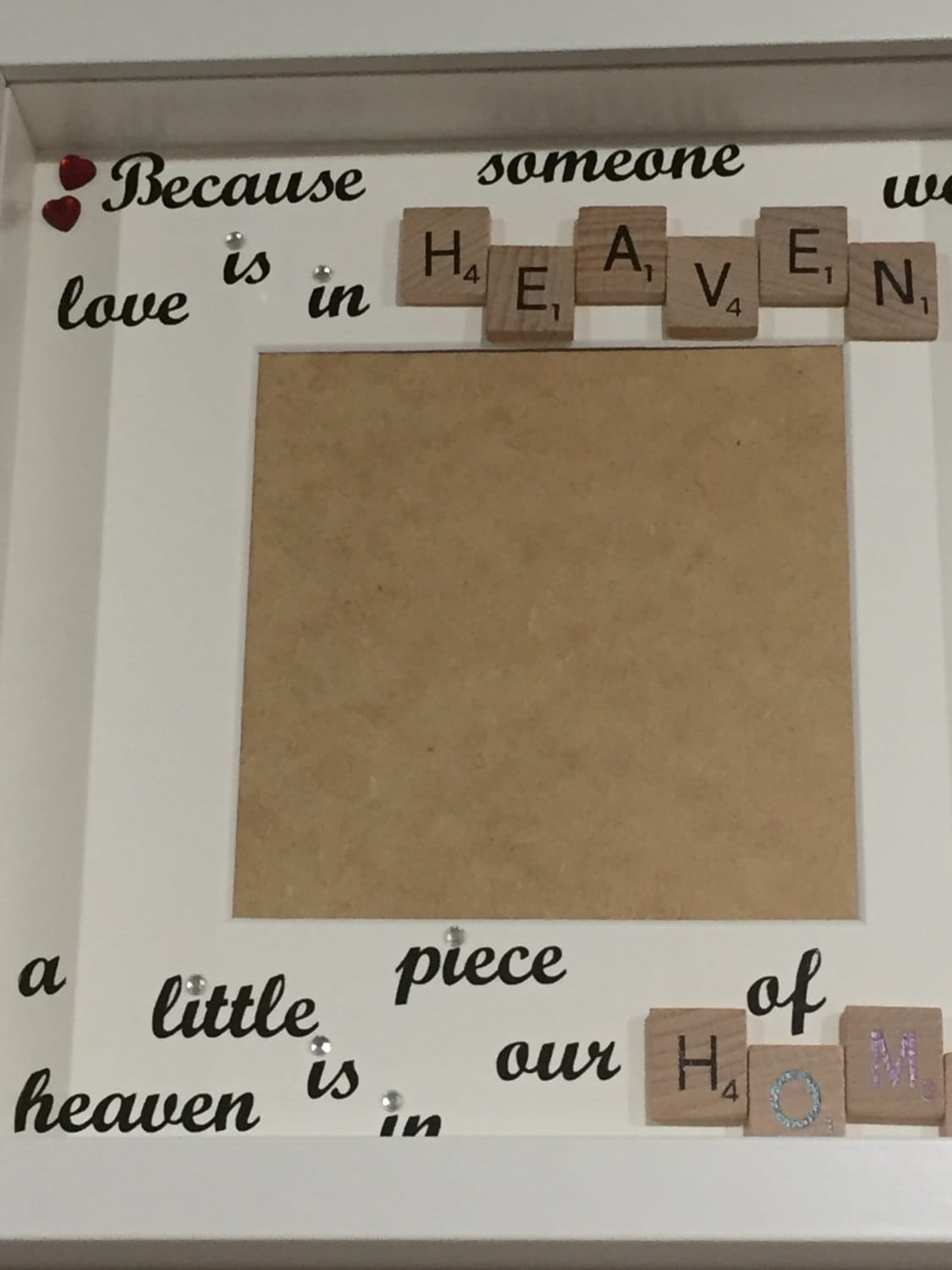 Memory Frame Memorial Frame Scrabble Art Frame Scrabble | Etsy UK
