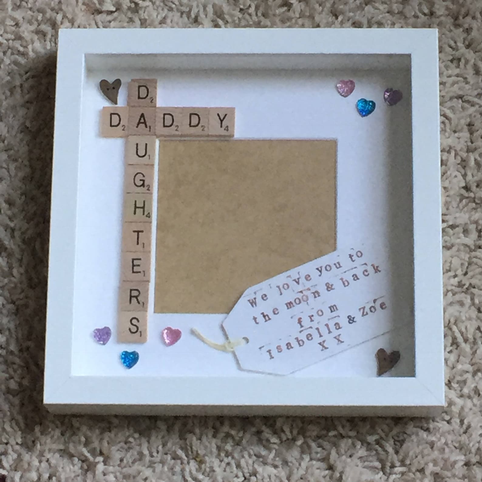 Daddy Daughter Frame Personalised Scrabble Frame Scrabble | Etsy