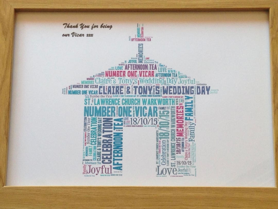 Personalised Word Art Print, Typography Gift, Framed A4 - Etsy