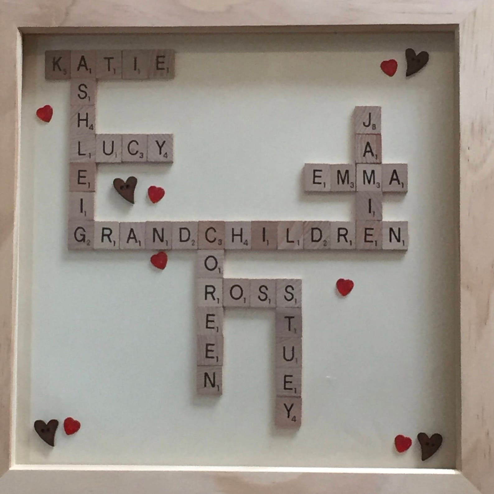 Scrabble Art Box Frame Family Scrabble Tile and Quote large | Etsy
