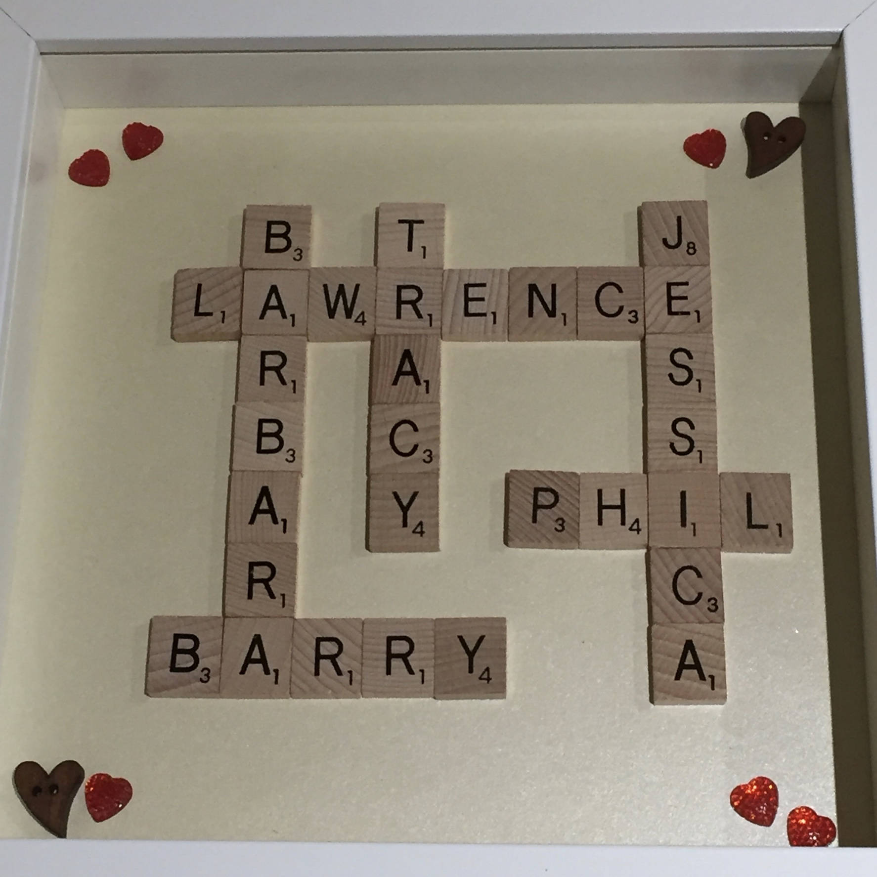 Scrabble Frame Scrabble Art Family Names Wall Art | Etsy
