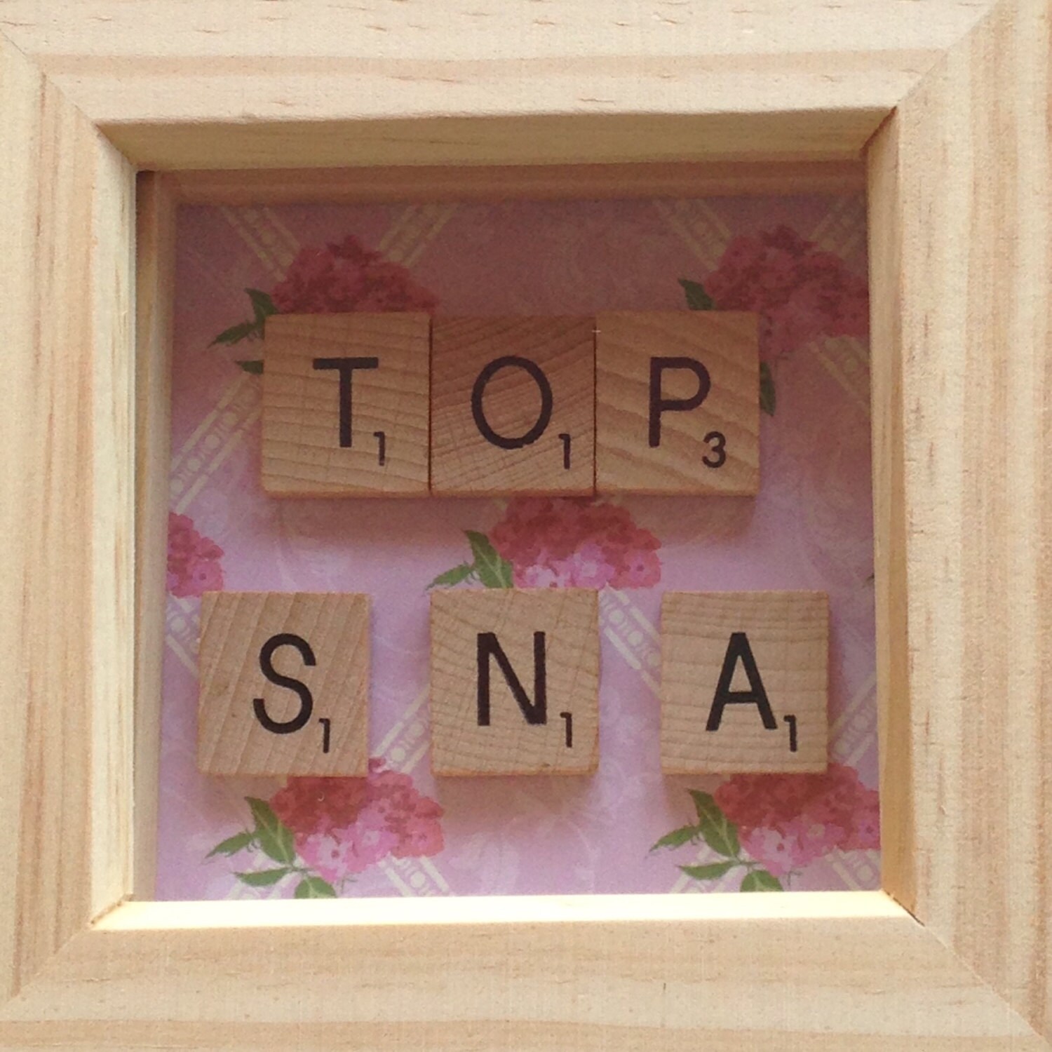 Teacher Gift Scrabble Frame Scrabble Art Teacher Teaching | Etsy UK