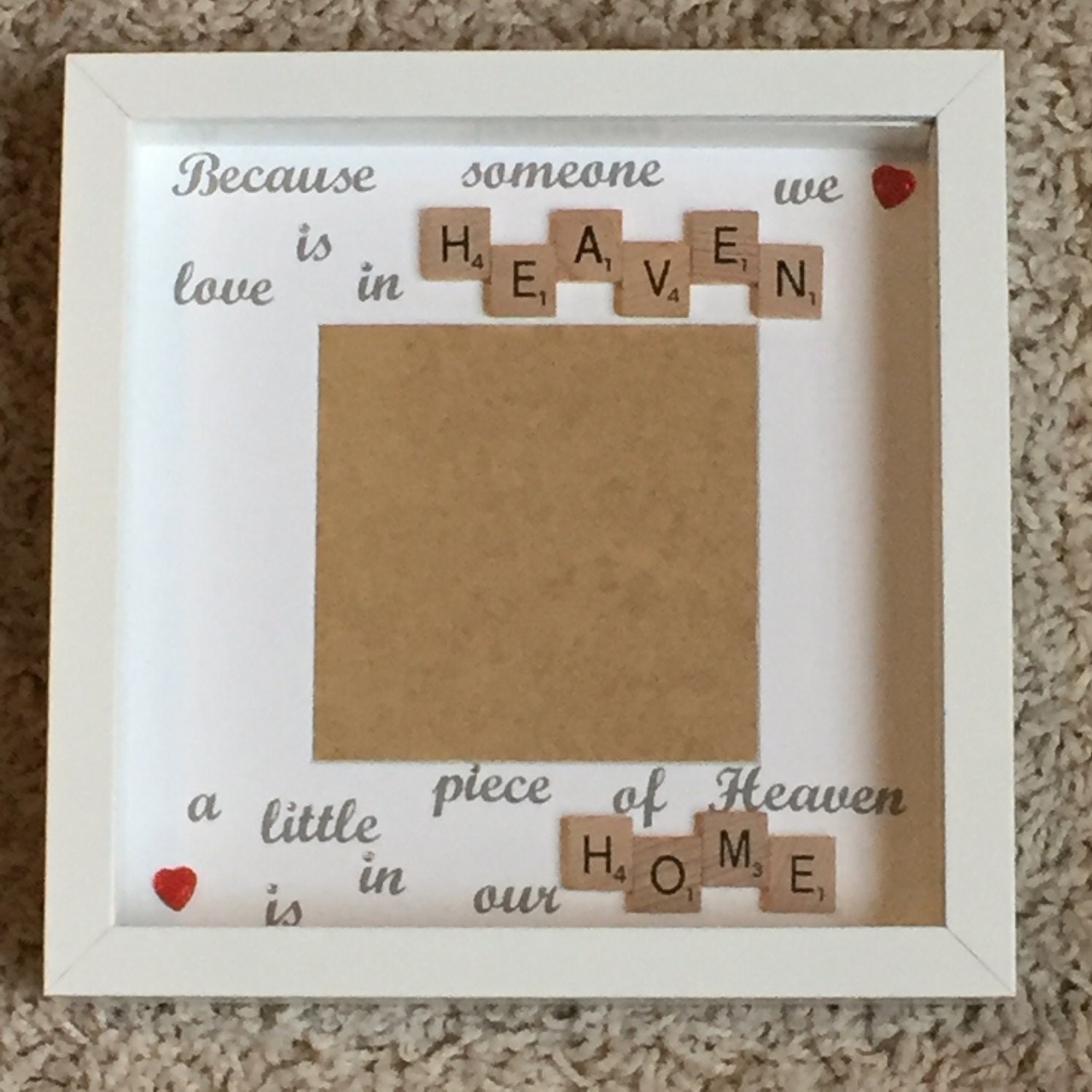Memory Frame Memorial Frame Scrabble Art Frame Scrabble - Etsy UK