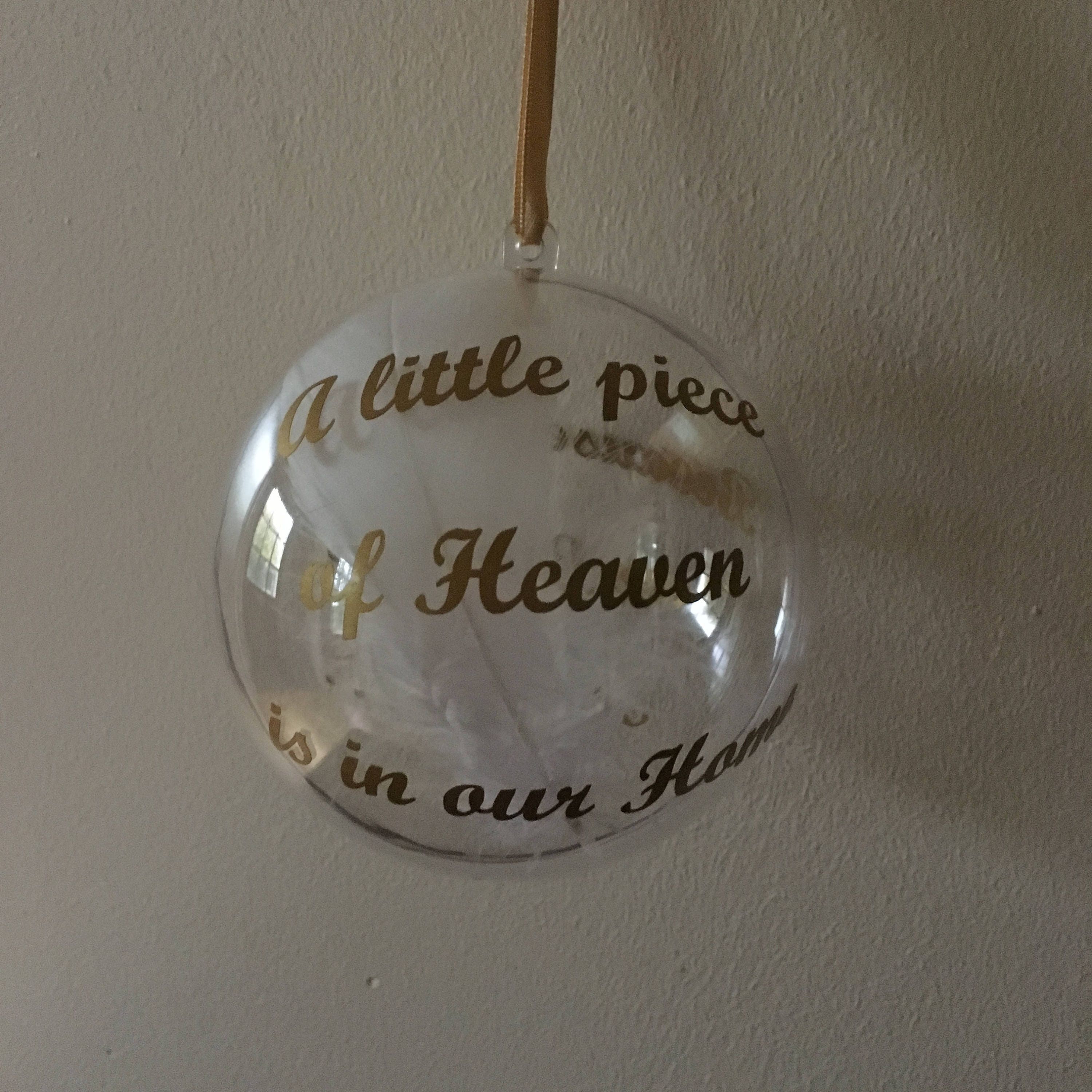 Christmas Heaven Memory Bauble Christmas Decoration - Etsy UK