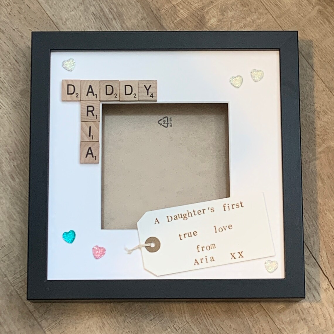 Daddy Daughter Frame Personalised Scrabble Frame Scrabble | Etsy