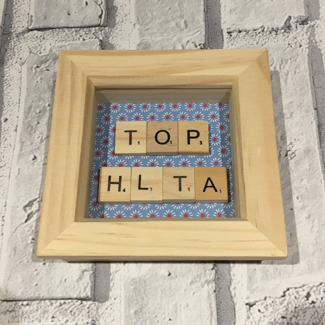 Teacher Gift Scrabble Frame Scrabble Art Teacher Teaching | Etsy UK