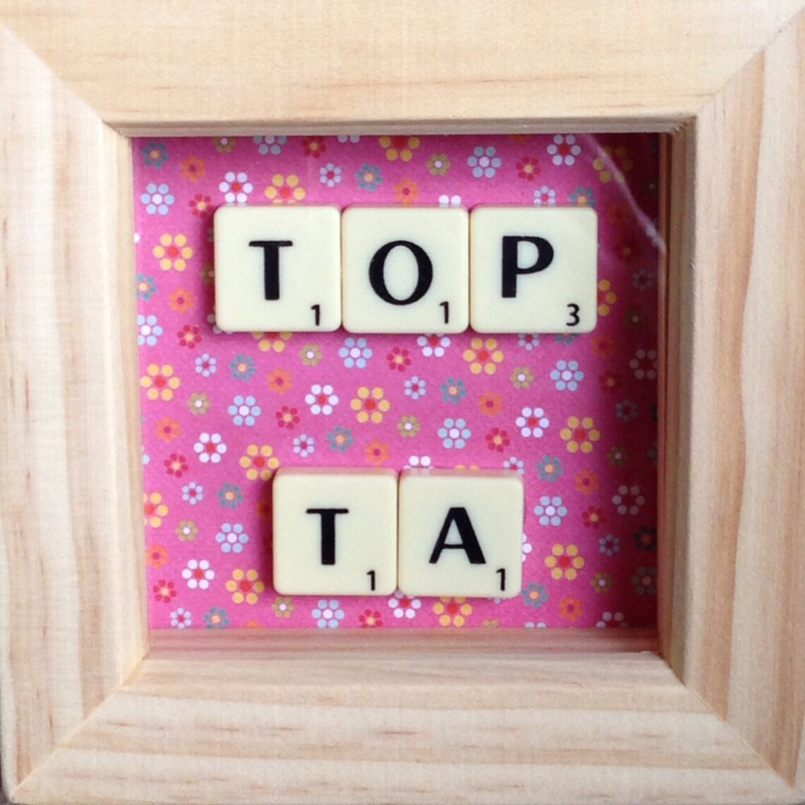 Teacher Gift Scrabble Frame Scrabble Art Teacher Teaching | Etsy UK