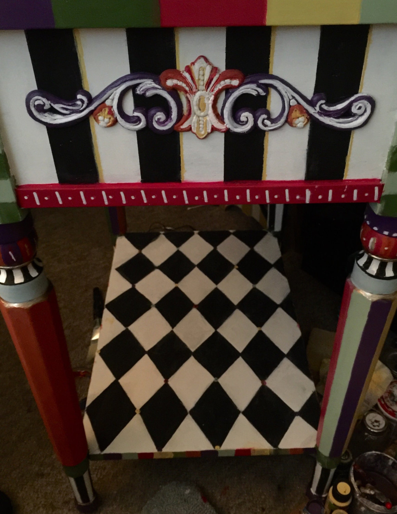 Hand-painted Custom Side Table: Colorful Accent Furniture - Etsy