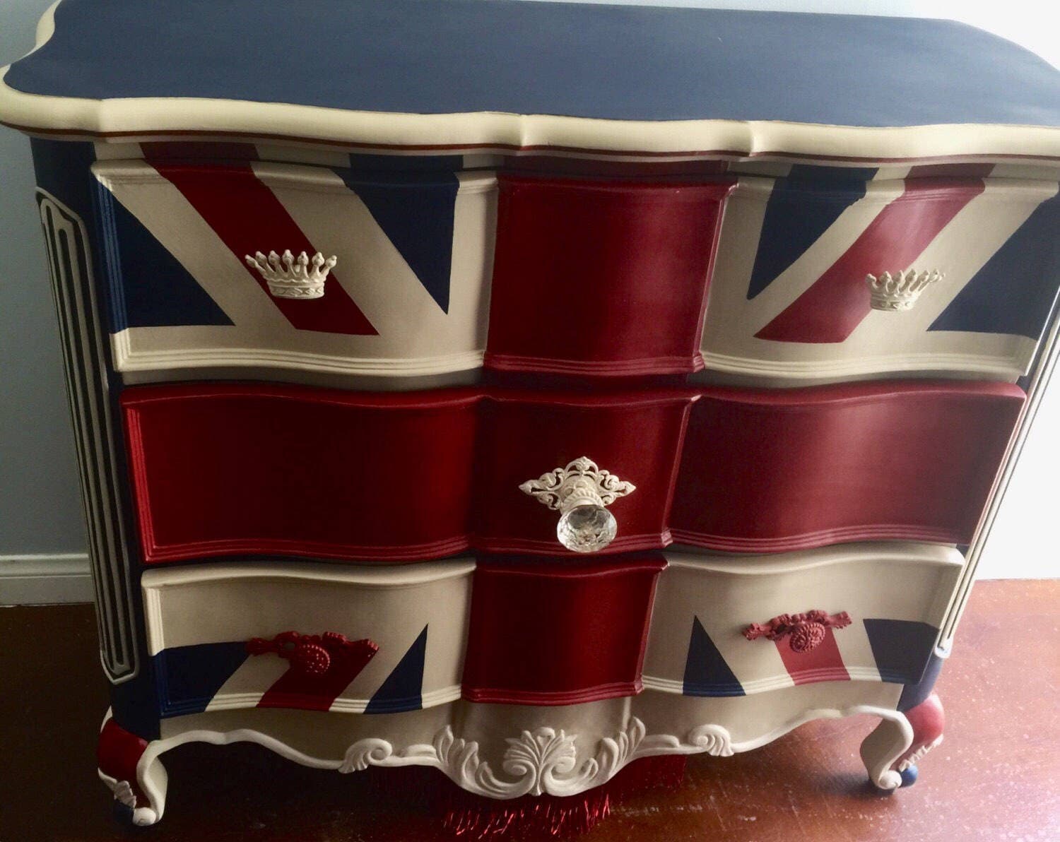 Chest of Drawers Sample Listing . Custom Painted Flags of Your | Etsy