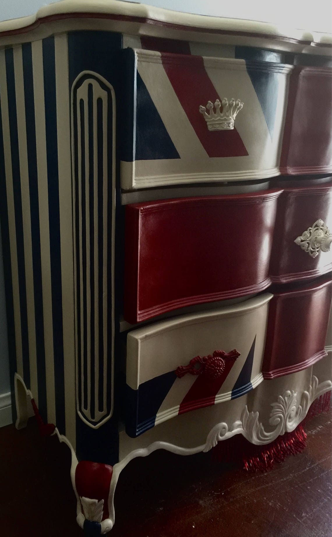 Chest of Drawers Sample Listing . Custom Painted Flags of Your | Etsy