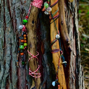 Custom Mountain Forest Hiking/walking Sticks Beads,wood,natural , Boho ...