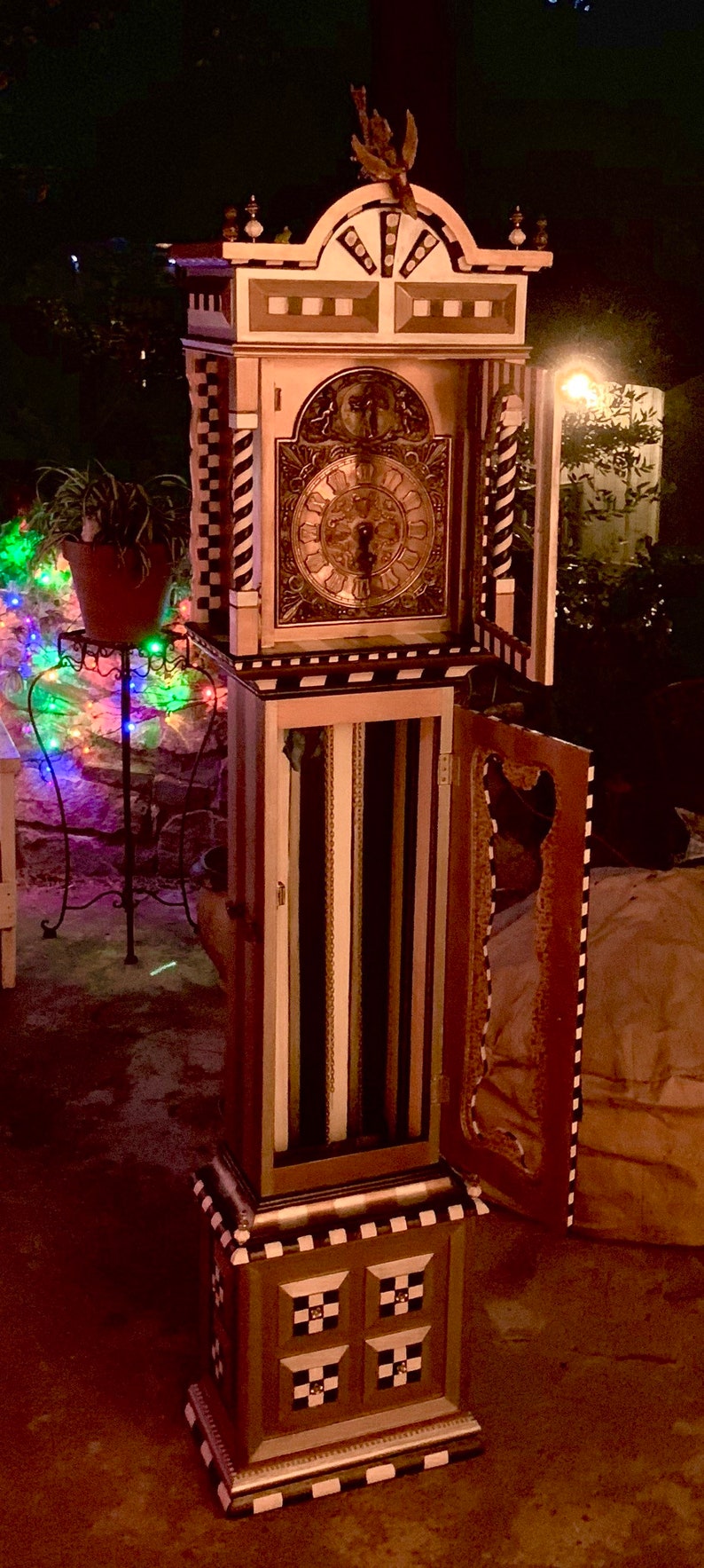 Gold and Silver Grandfather Clock #4 . Whimsical Plus Elegant Timepiece ...
