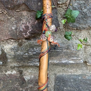 Custom Mountain Forest Hiking/walking Sticks Beads,wood,natural , Boho ...
