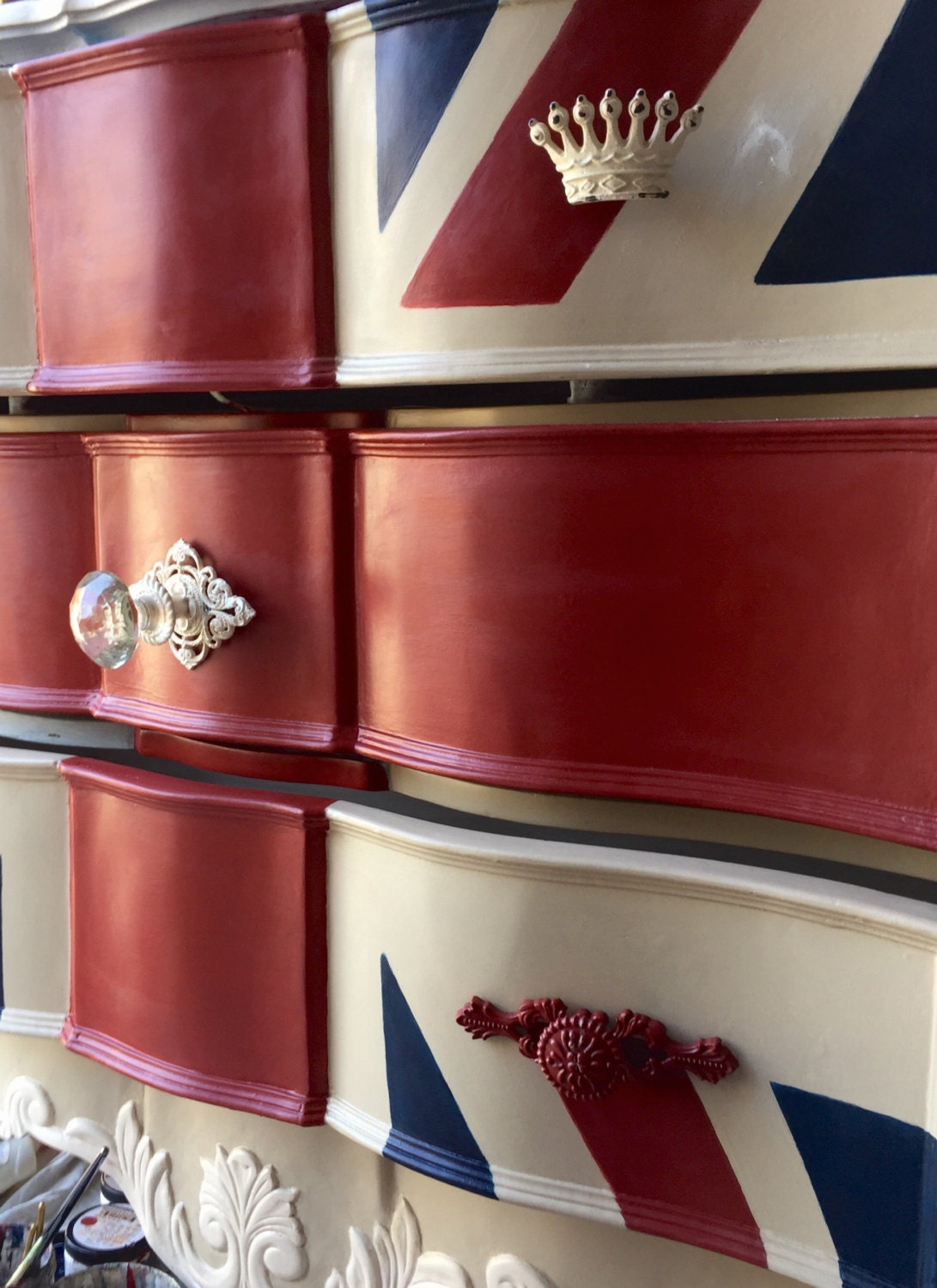 Chest of Drawers Sample Listing . Custom Painted Flags of Your | Etsy