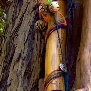 Custom Mountain Forest Hiking/walking Sticks Beads,wood,natural , Boho ...