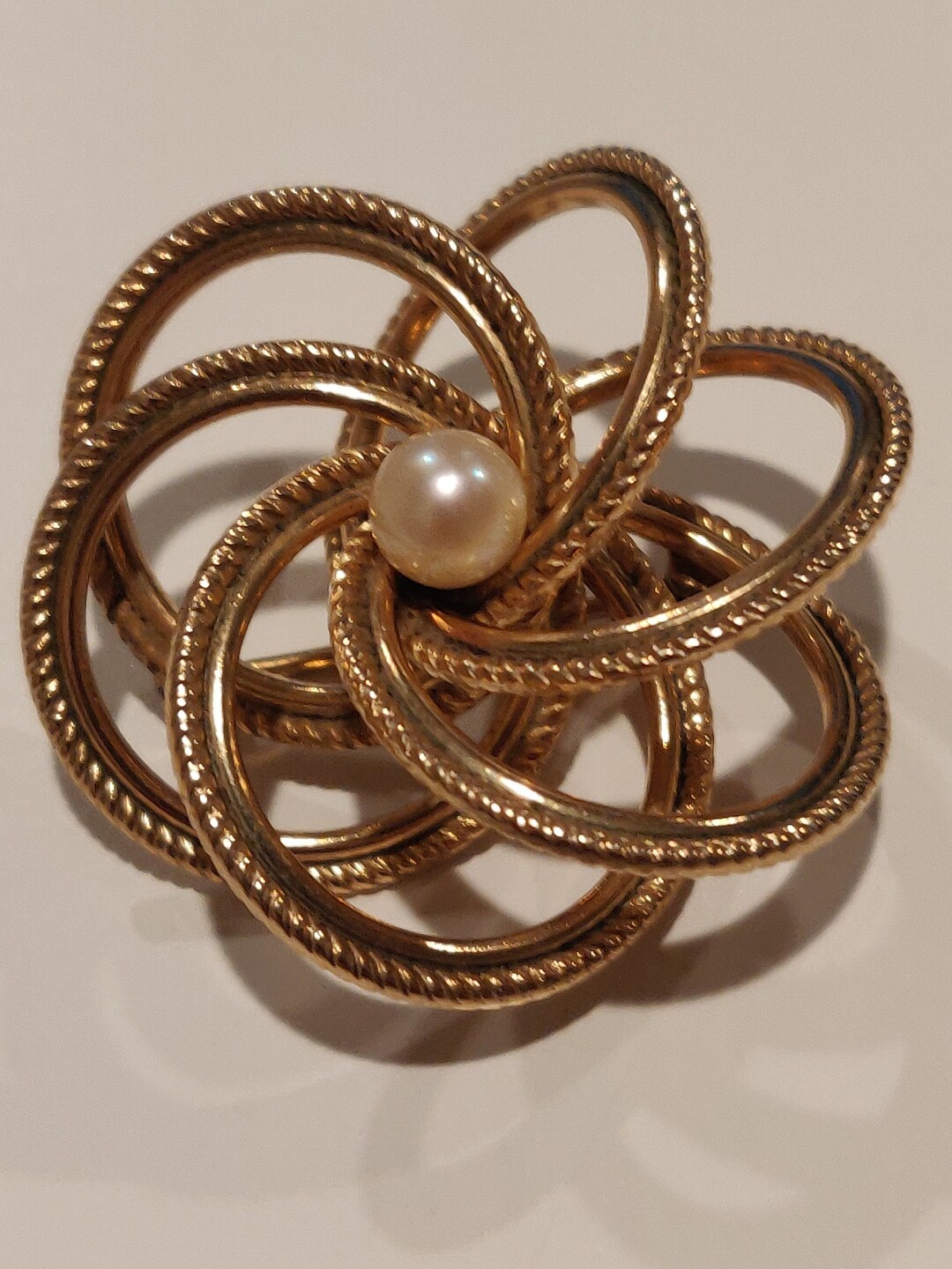 Vintage Golden Gold Filled WINARD Pin Brooch With Faux Pearlvintage ...