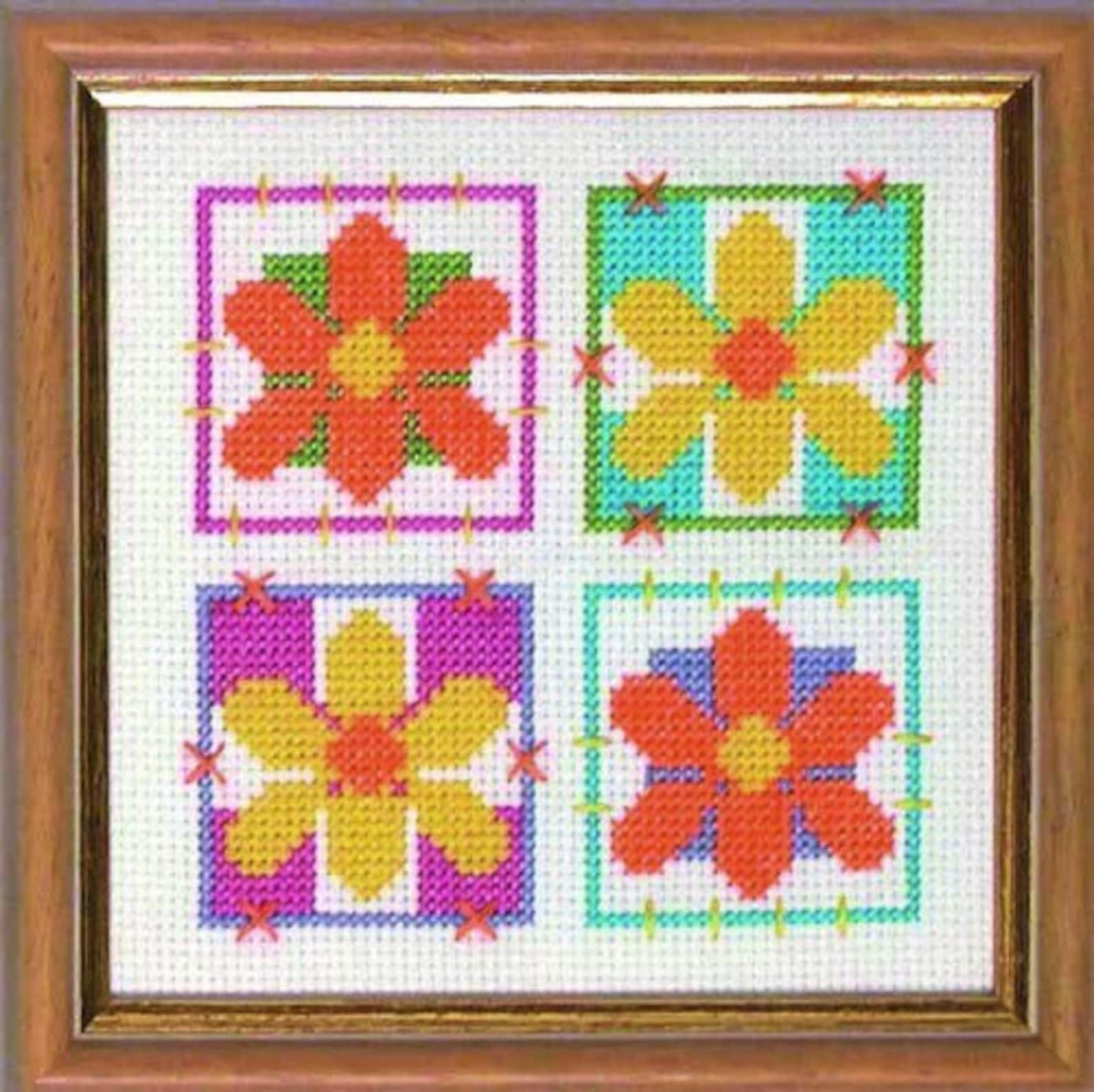 CSC 473 Daisies Children's Cross Stitch Starter Kit - Etsy
